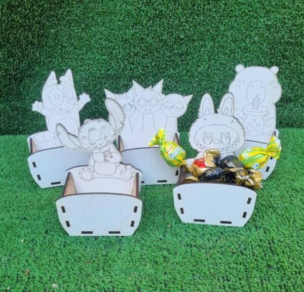Dulceros Mini Pintables Diseños Variados 16 Unidades Amary Insumos